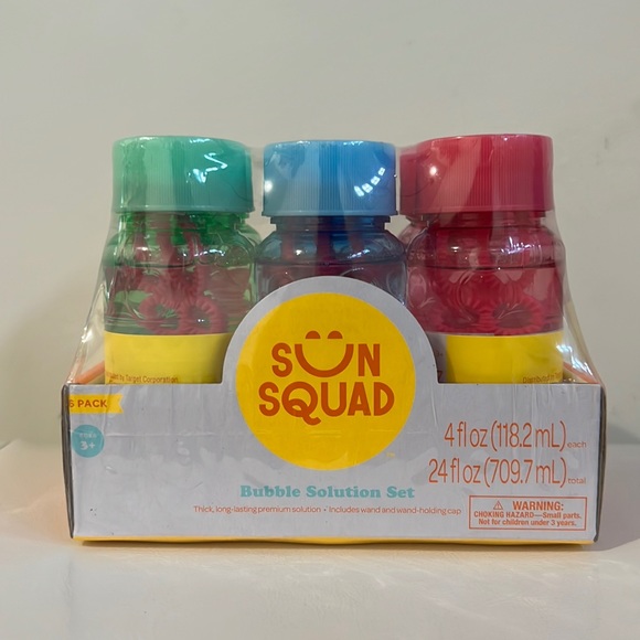 Toys | Nwt 6 Pack Bubbles With Wand Sun Squad 24oz Kids Gift | Poshmark
